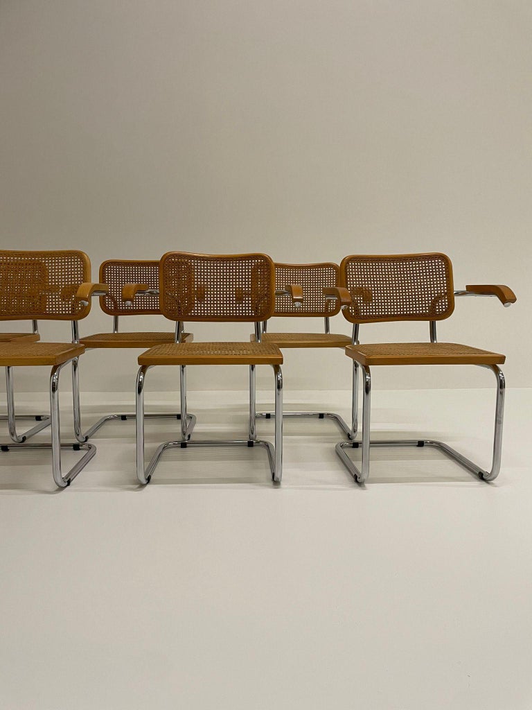 Marcel Breuer Designer Model B64 8 Cesca Chairs by Gavina Italy circa ...