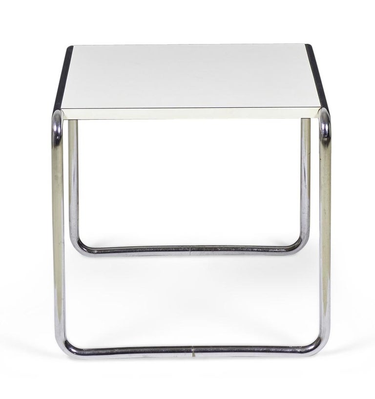 Marcel Breuer for Gavina / Knoll International White Mica Laccio End ...