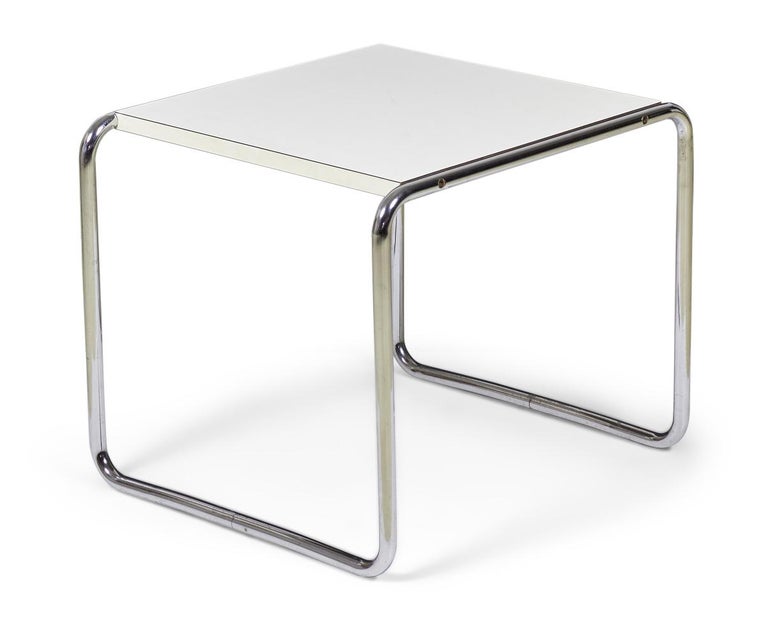 Marcel Breuer for Gavina / Knoll International White Mica Laccio End ...