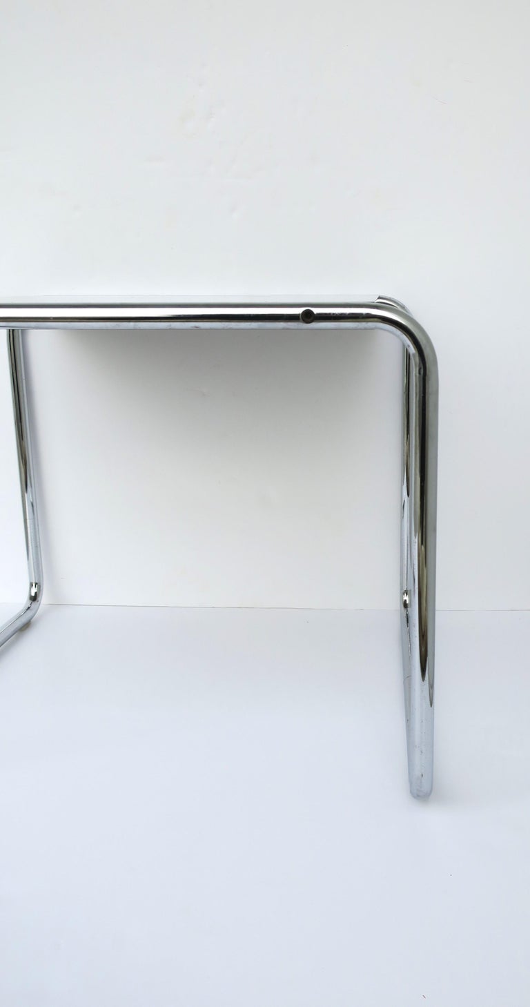 Marcel Breuer Laccio Side End Table for Knoll Studio Chrome and Black ...
