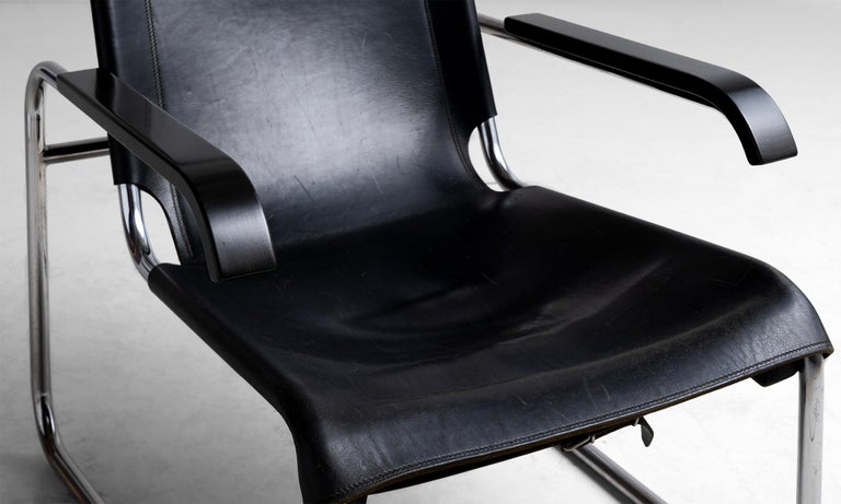 Marcel Breuer Leather Lounge, Germany Circa 1970 For Sale at 1stDibs
