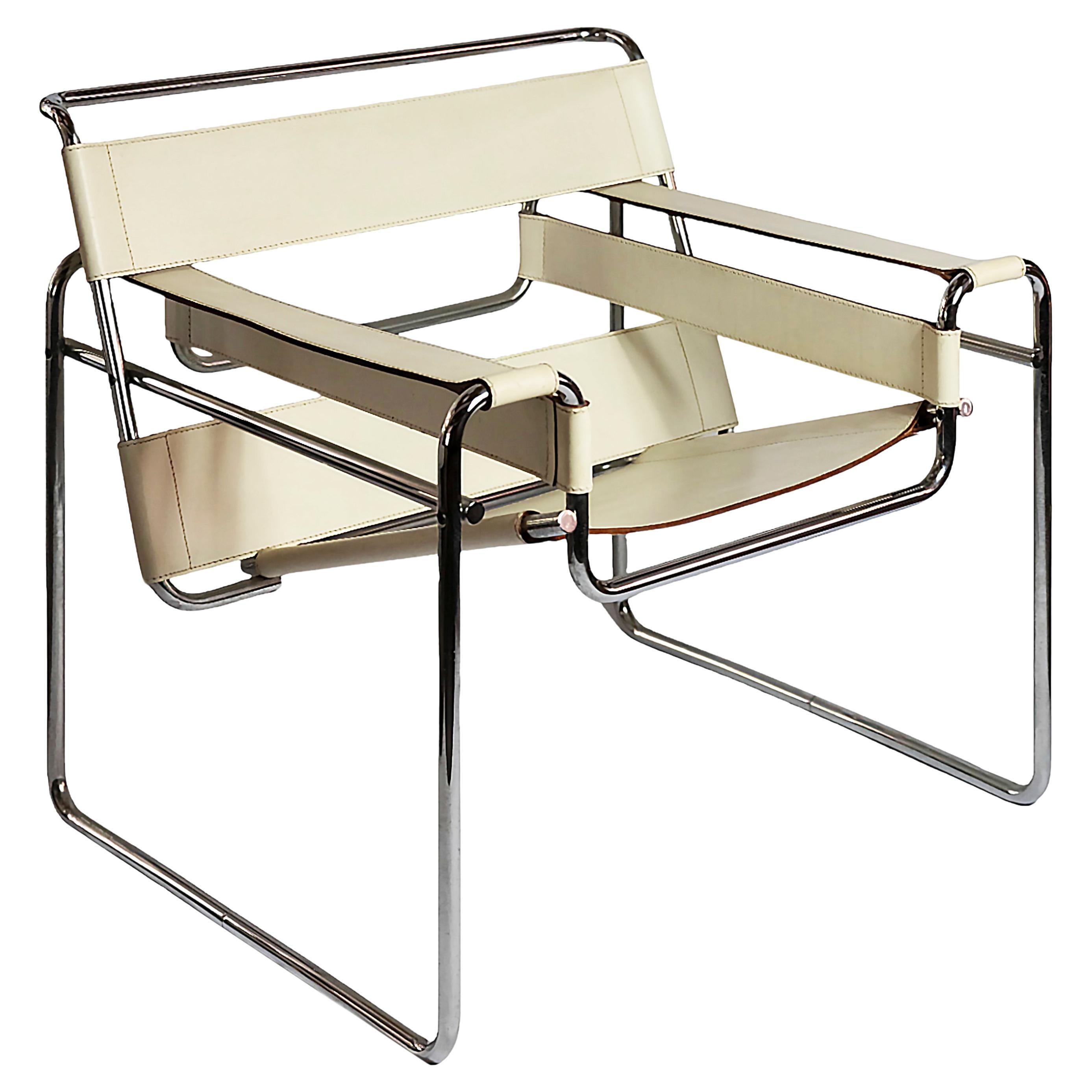 Poltrona 'Wassily' Marcel Breuer per Gavina anni 70 at 1stDibs