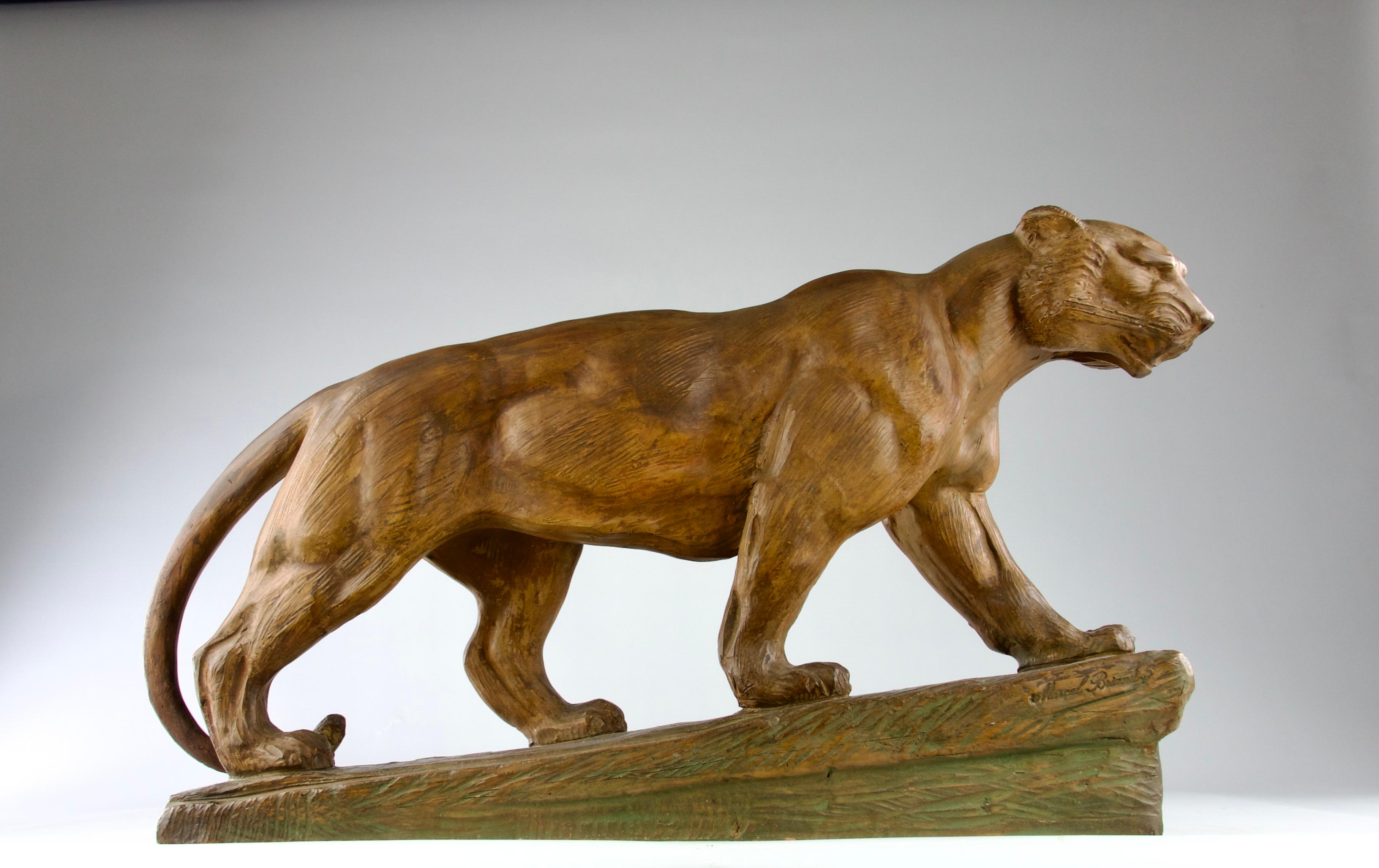 Marcel Briand AKA Marcel Bourraine, Sculpture Lionne, France Art Déco ...