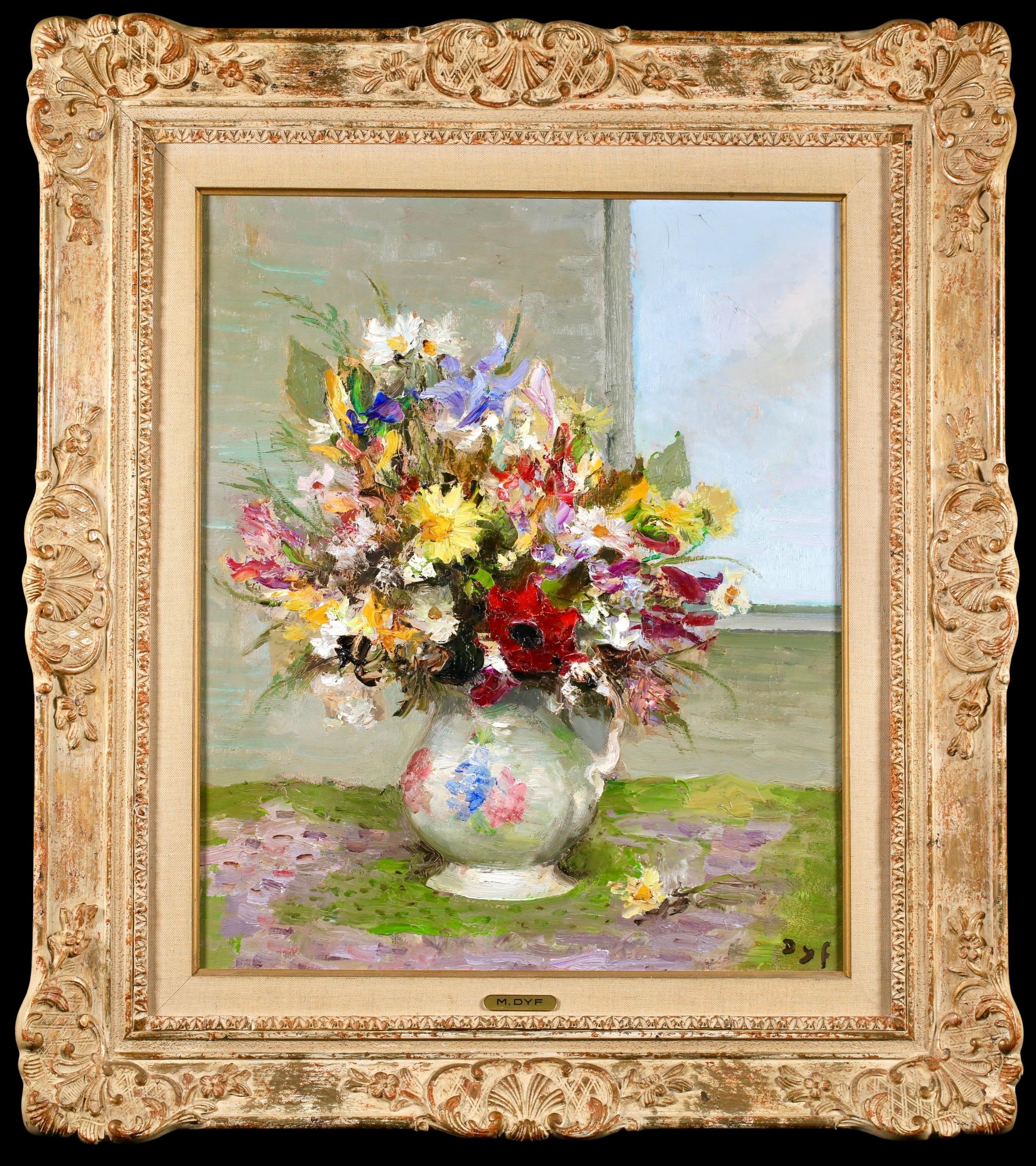 Marcel Dyf - Fleurs a la fenetre - Post Impressionist Still Life ...