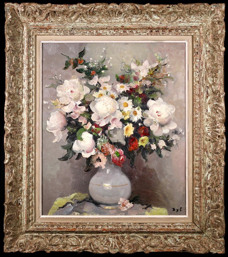 Marcel Dyf - Fleurs dans une vase - Post Impressionist Oil, Still Life ...