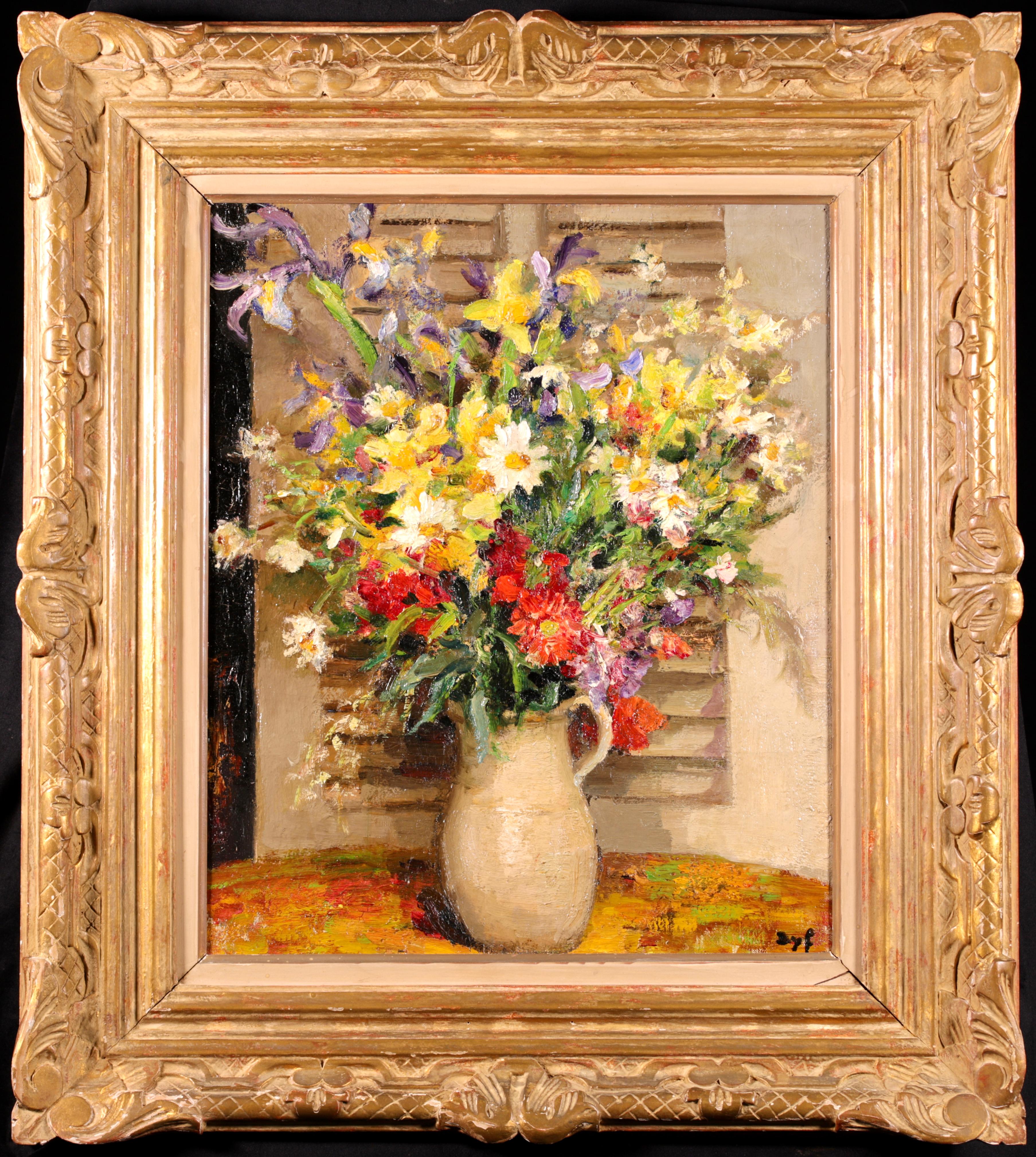 Marcel Dyf - Vase de Fleurs - Post Impressionist Oil, Still Life ...
