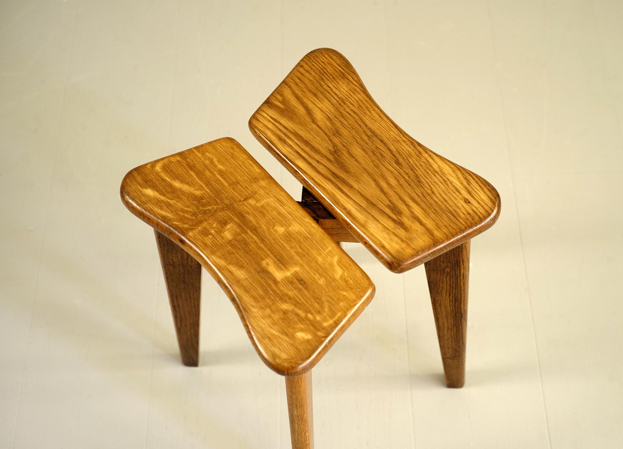 Marcel Gascoin, "Trèfle" Stool, France 1950 at 1stDibs