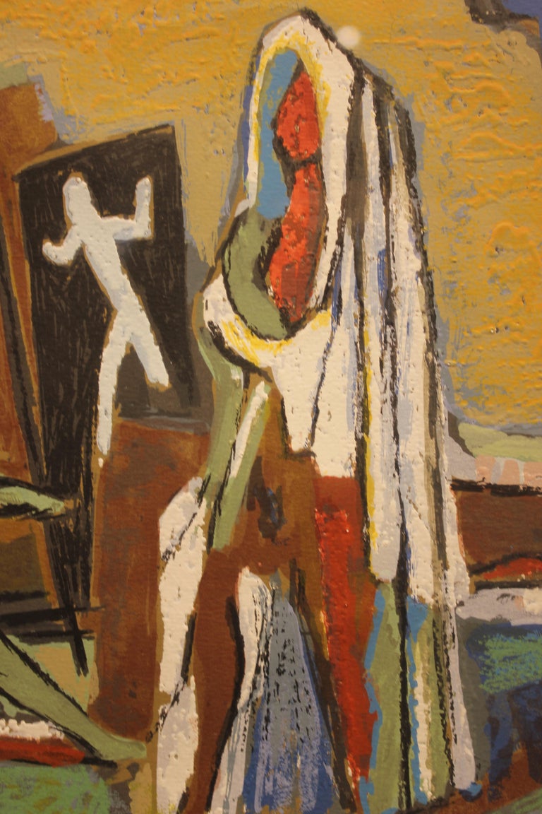 Marcel Janco - "La Mer Noire" Figurative Dada Artist Proof For Sale at ...