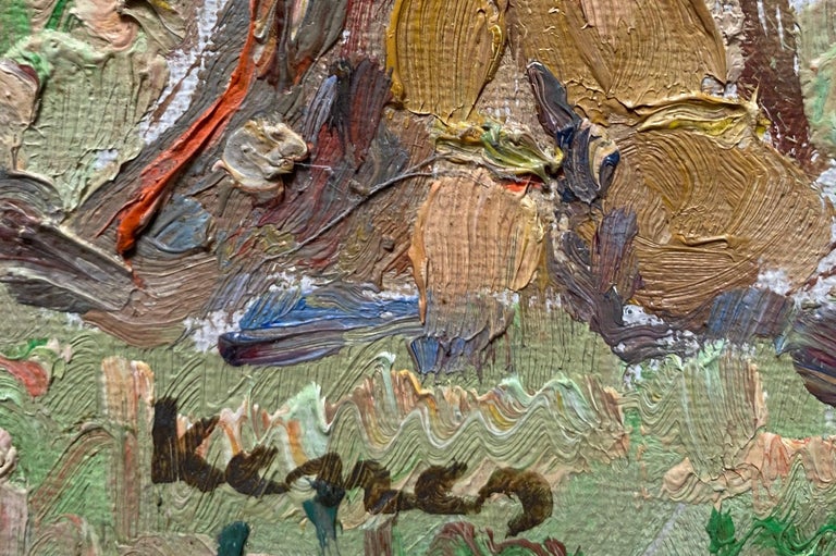 Marcel Kenes - French Impressionist landscape painting of a Hay Harvest ...