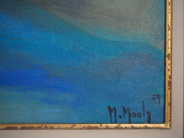 Marcel Mouly - Boats in the Tempest - Original oil painting on canvas ...