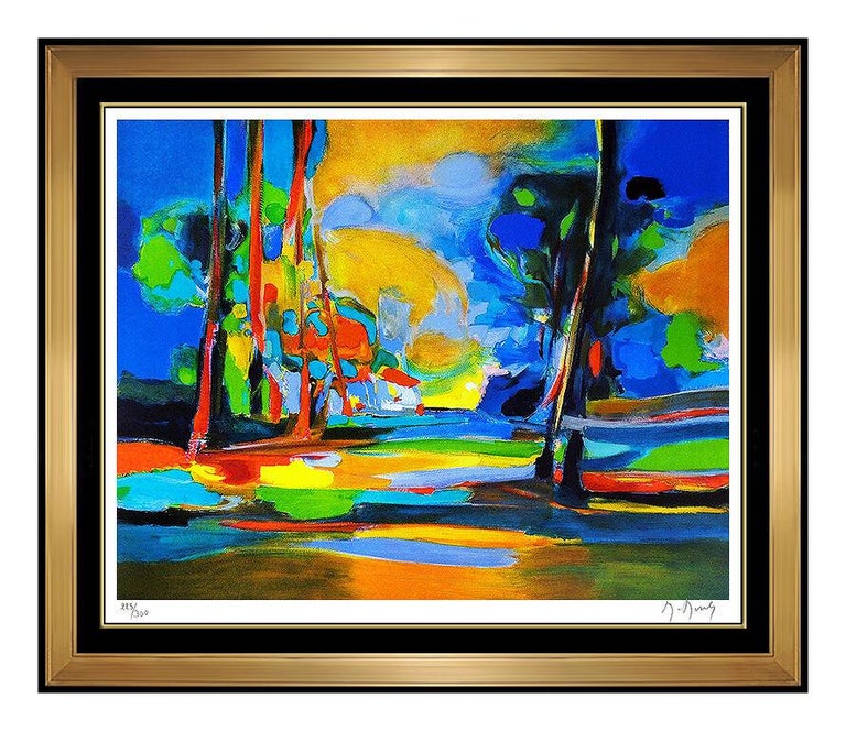 Marcel Mouly - Marcel Mouly Color Landscape Lithograph Original Hand ...