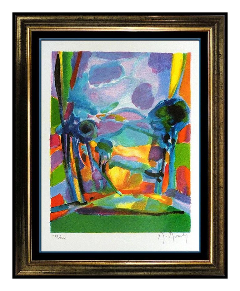 Marcel Mouly - Marcel Mouly Original Lithograph Color Landscape Signed ...