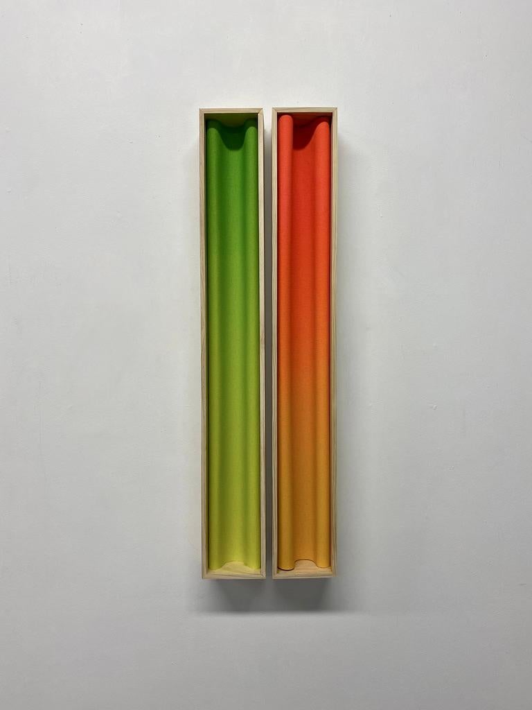 Marcel Rozek - Vivid, Colorful, red, yellow, orange, painting For Sale ...