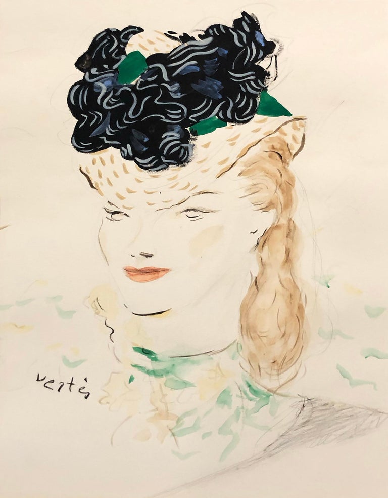 Marcel Vertès - Art Deco Original Painting Marcel Vertes Fashion ...