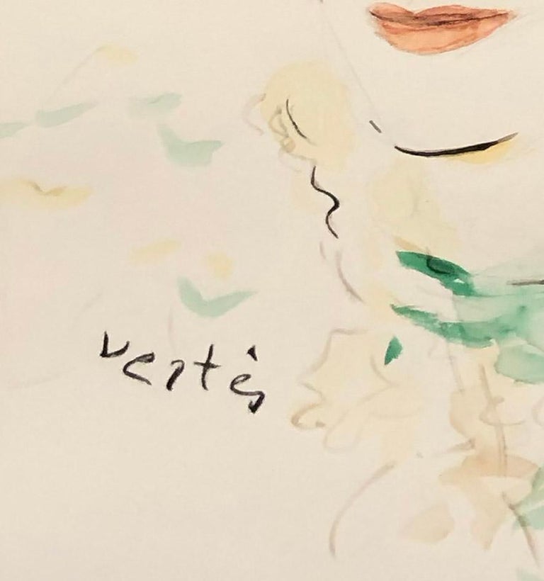 Marcel Vertès - Art Deco Original Painting Marcel Vertes Fashion ...