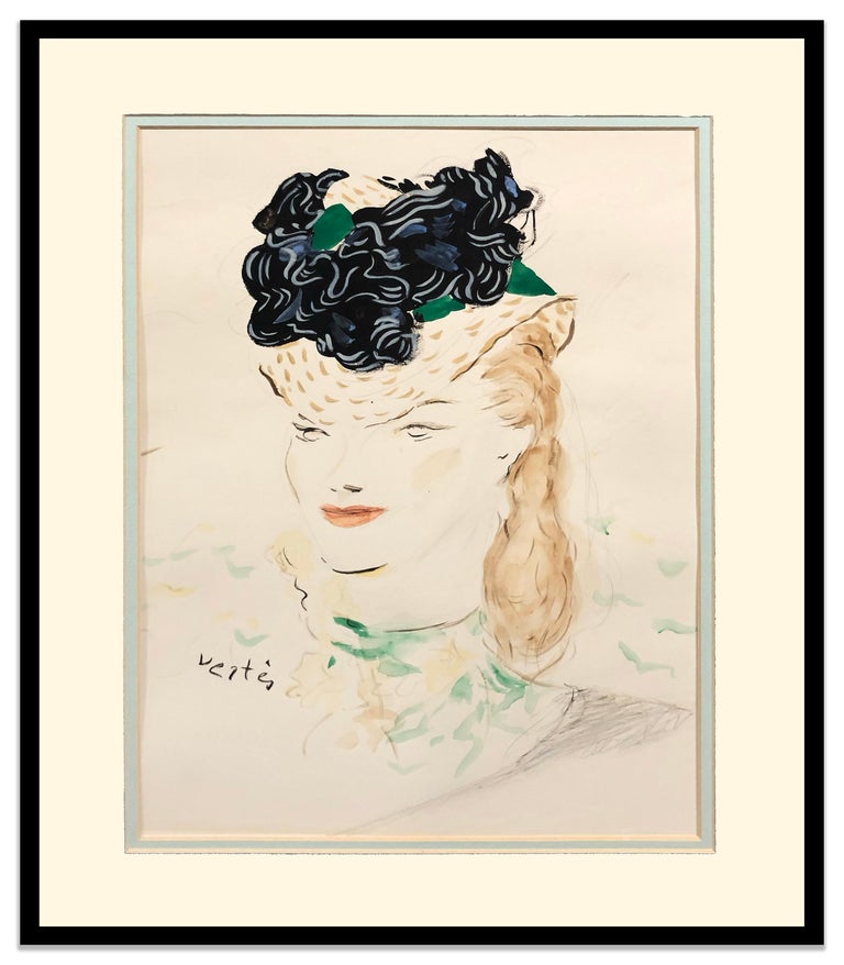 Marcel Vertès - Art Deco Original Painting Marcel Vertes Fashion ...