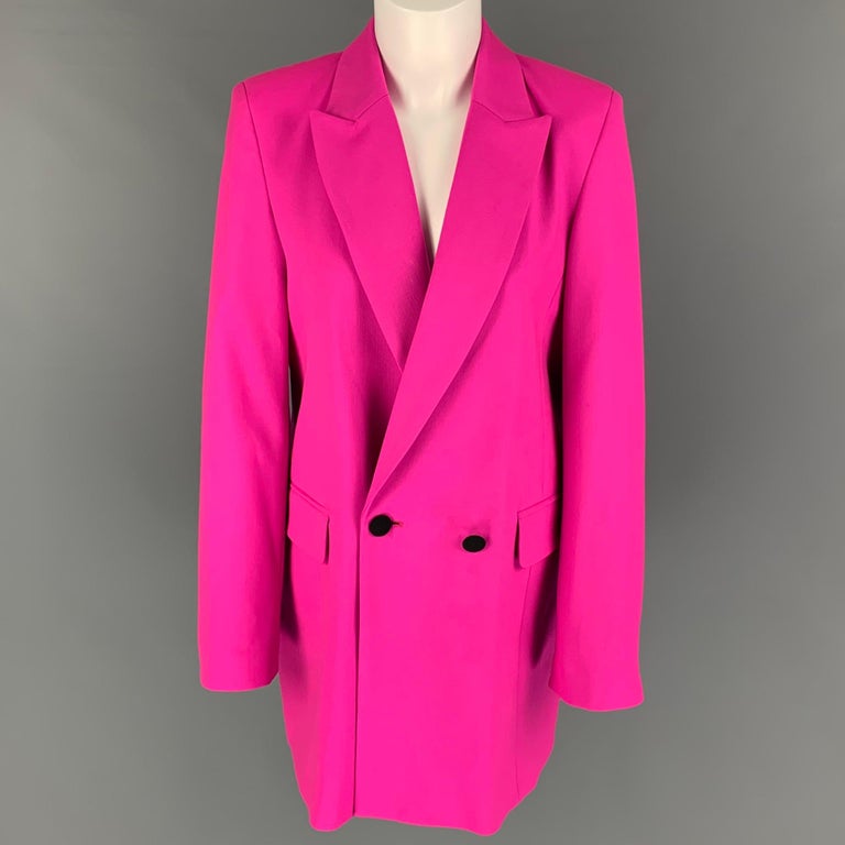 MARCELL VON BERLIN Size 8 Pink Wool Jacket Blazer For Sale at 1stDibs