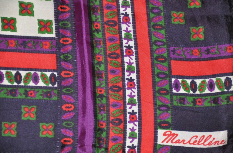 Marcellene Wonderful Multi-Color "Festive" Scarf For Sale at 1stDibs