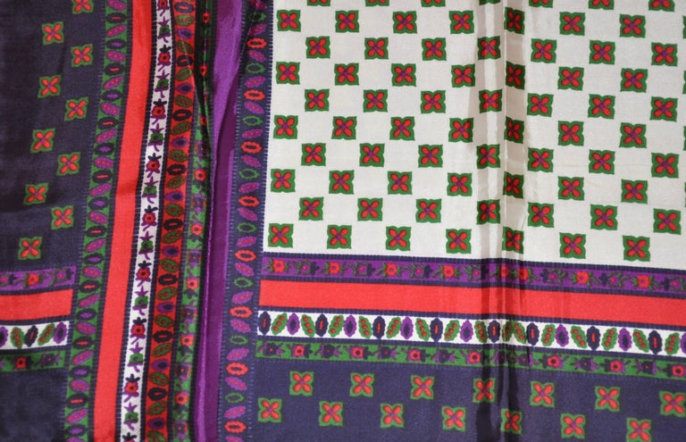 Marcellene Wonderful Multi-Color "Festive" Scarf For Sale at 1stDibs