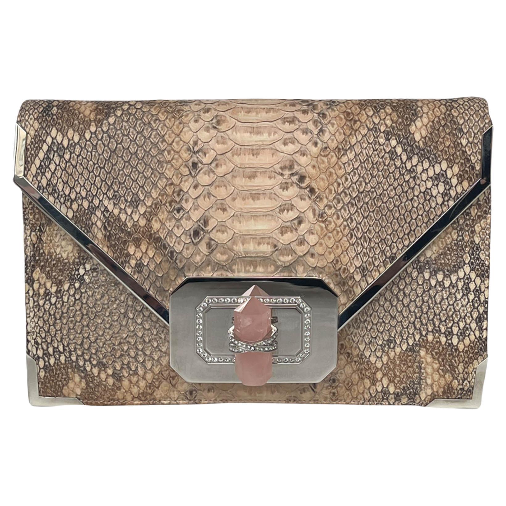 Nancy Gonzalez Pink Ostrich Clutch Bag For Sale at 1stDibs