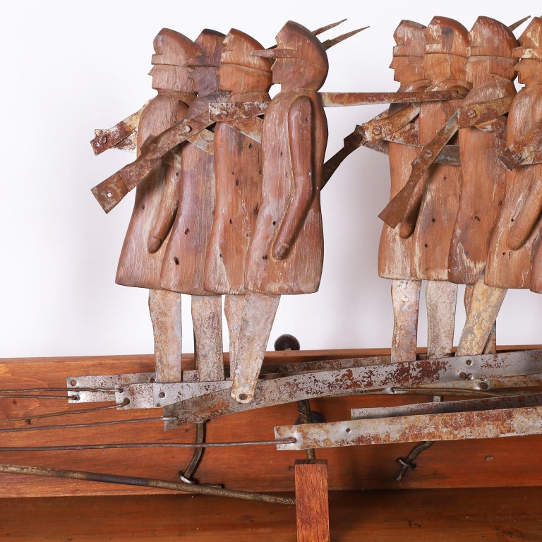 Marching Military Soldiers Mechanical Toy For Sale at 1stDibs