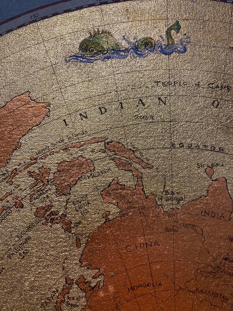 Marco Araldi - Azimuthal Equidistant projection of Earth -contemporary ...