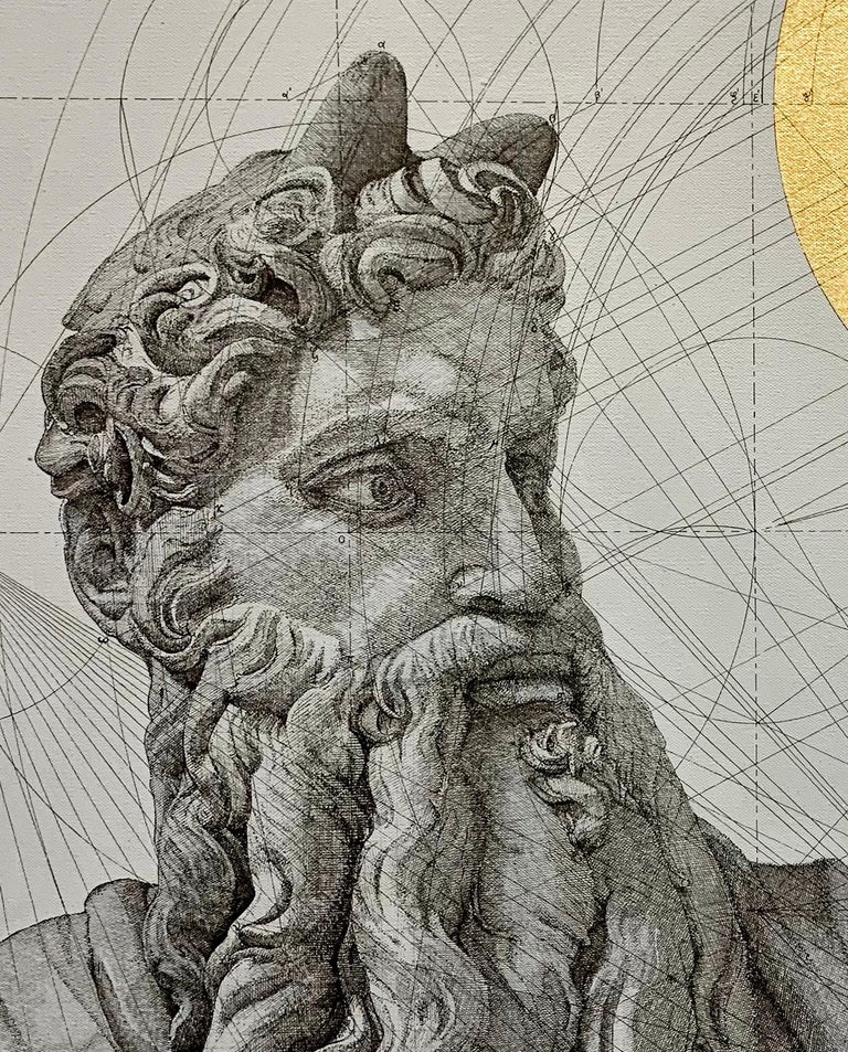 Marco Araldi - Moses -contemporary geometric portrait, Biblical ...