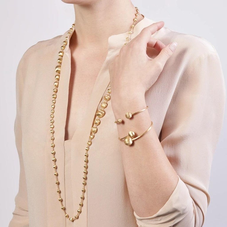 Marco Bicego Africa Yellow Gold Large Bead Hugging Bangle SB44 at 1stDibs | beaded african bangles