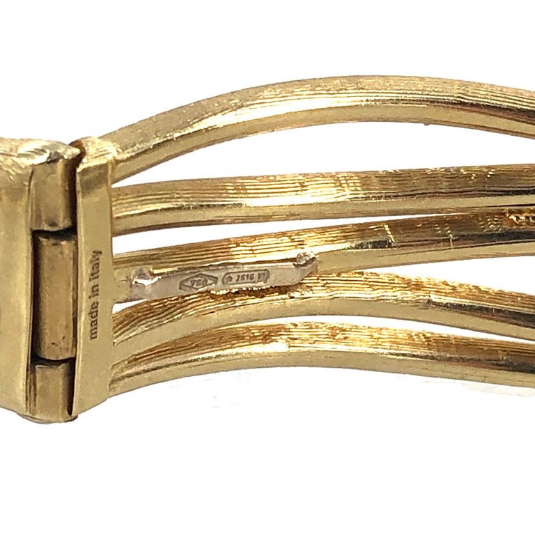 Marco Bicego Jaipur Diamond Five-Row Bangle Bracelet 18 Karat Yellow ...