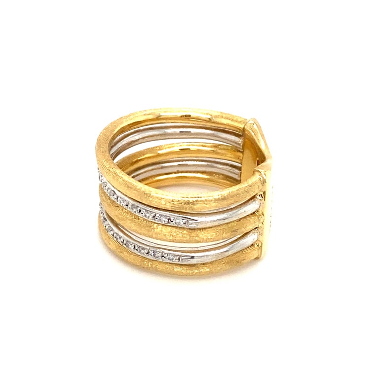 MarCo Bicego Jaipur Five Row Alternating Diamond Band in 18 Karat Gold ...