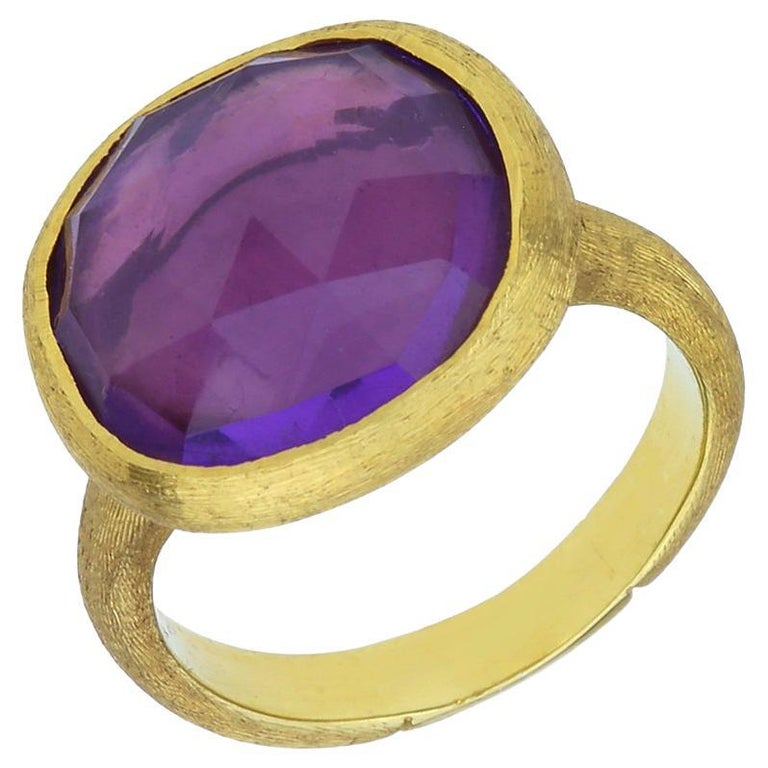 Marco Bicego Jaipur Rose Cut Amethyst 18K Fashion Ring For Sale at 1stDibs