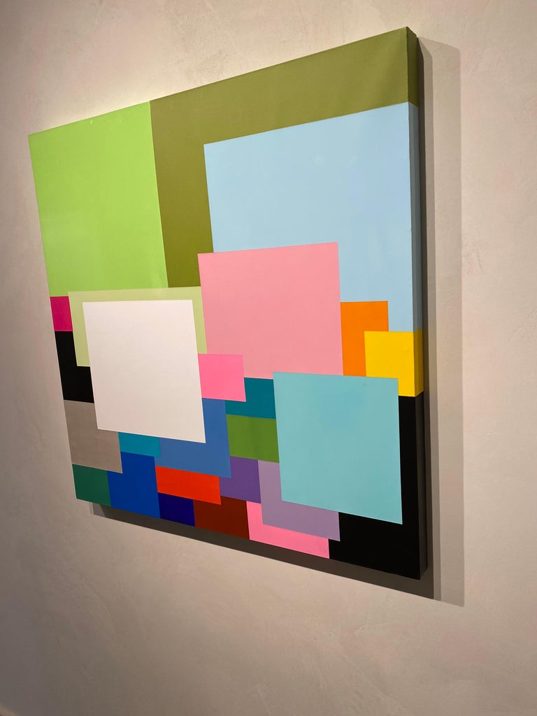 Marco Casentini - Rose Garden-green and bright colored hard edge ...