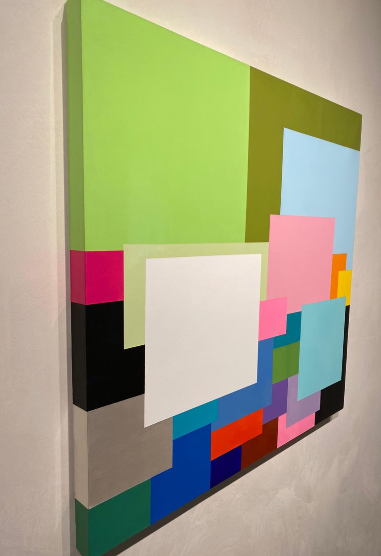 Marco Casentini - Rose Garden-green and bright colored hard edge ...