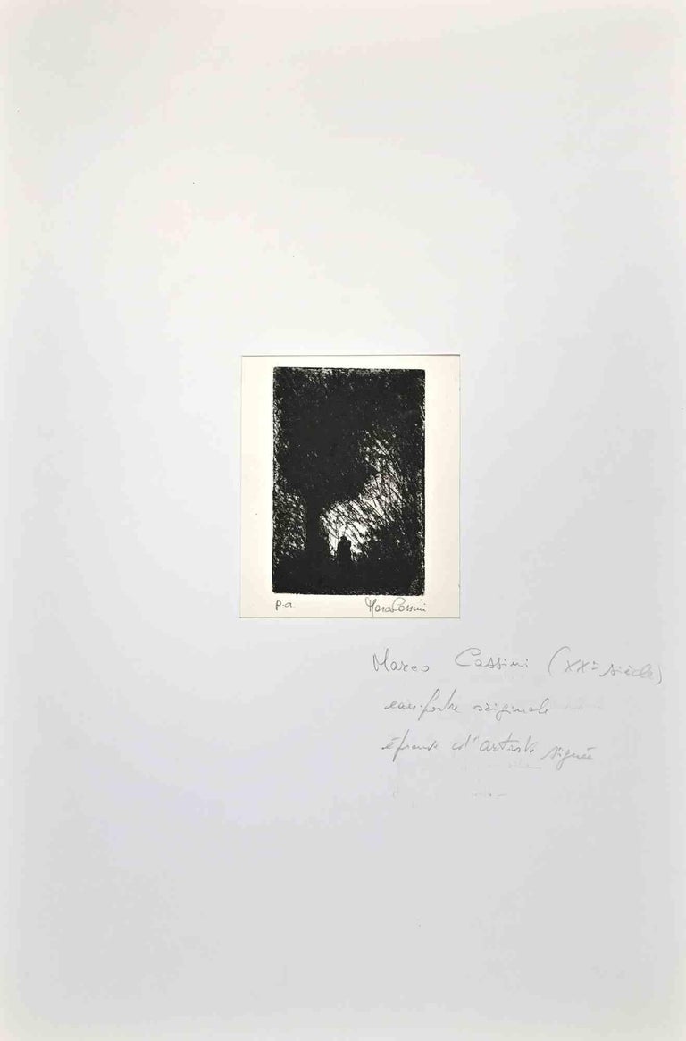 Marco Cassini - Shadow - Original Etching by Marco Cassini - 20th ...