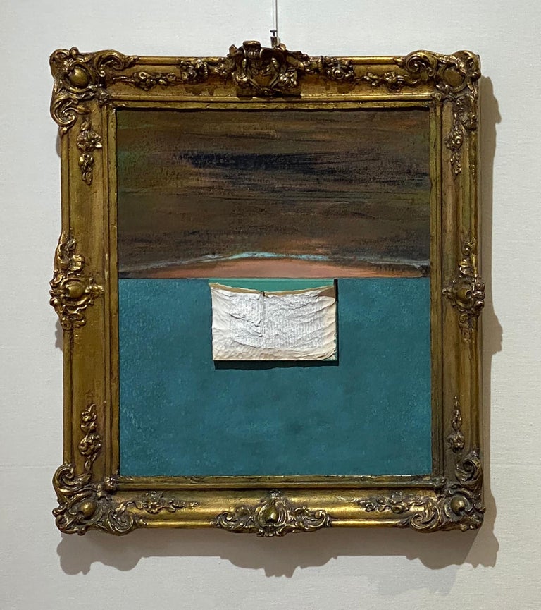 Marco Cordero - Veduta II, minimalist abstract landscape turquoise ...