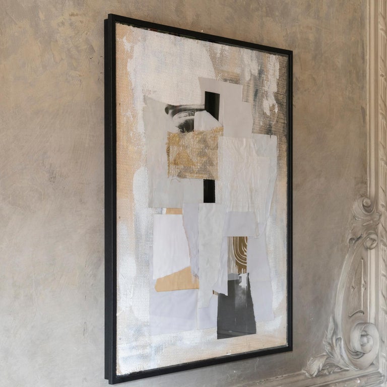 Marco Croce "Untitled" Contemporary Mixed Media Collage on Jute For ...