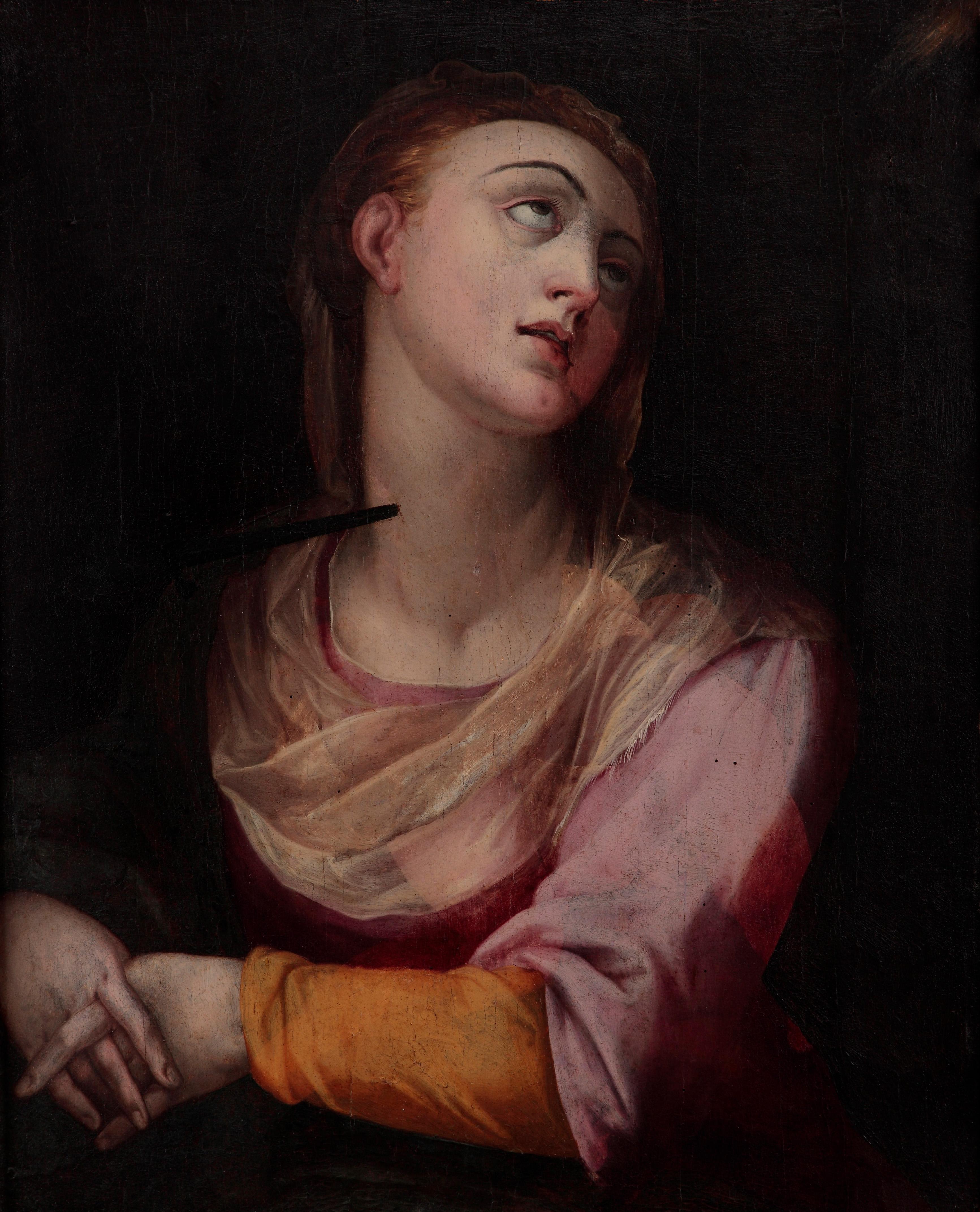 Marco Pino (Siena, 1521 - Naples, 1583) - 16th Century by Marco Pino Saint Lucy Oil on Panel For ...