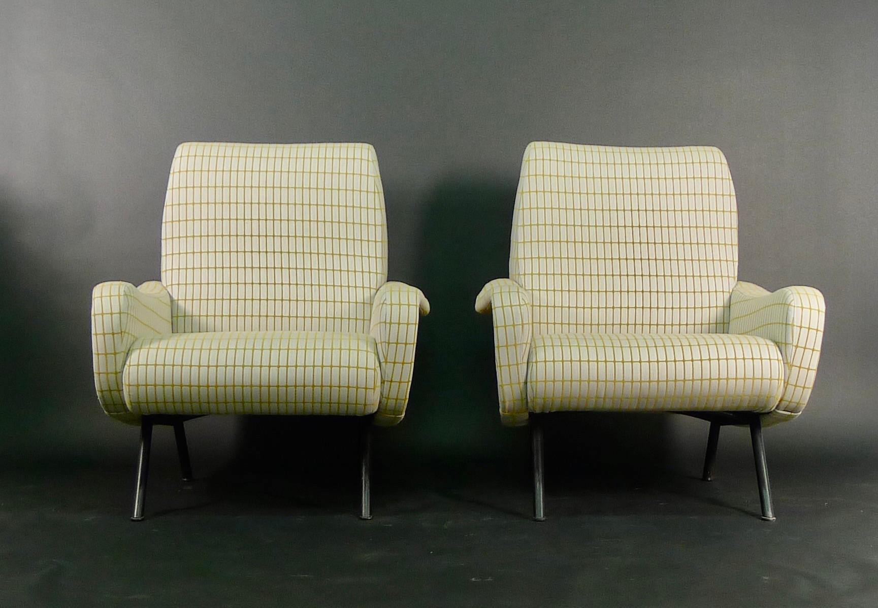 Marco Zanuso, Pair of Lady Chairs, 1950s, Made by Arflex, Italy ...