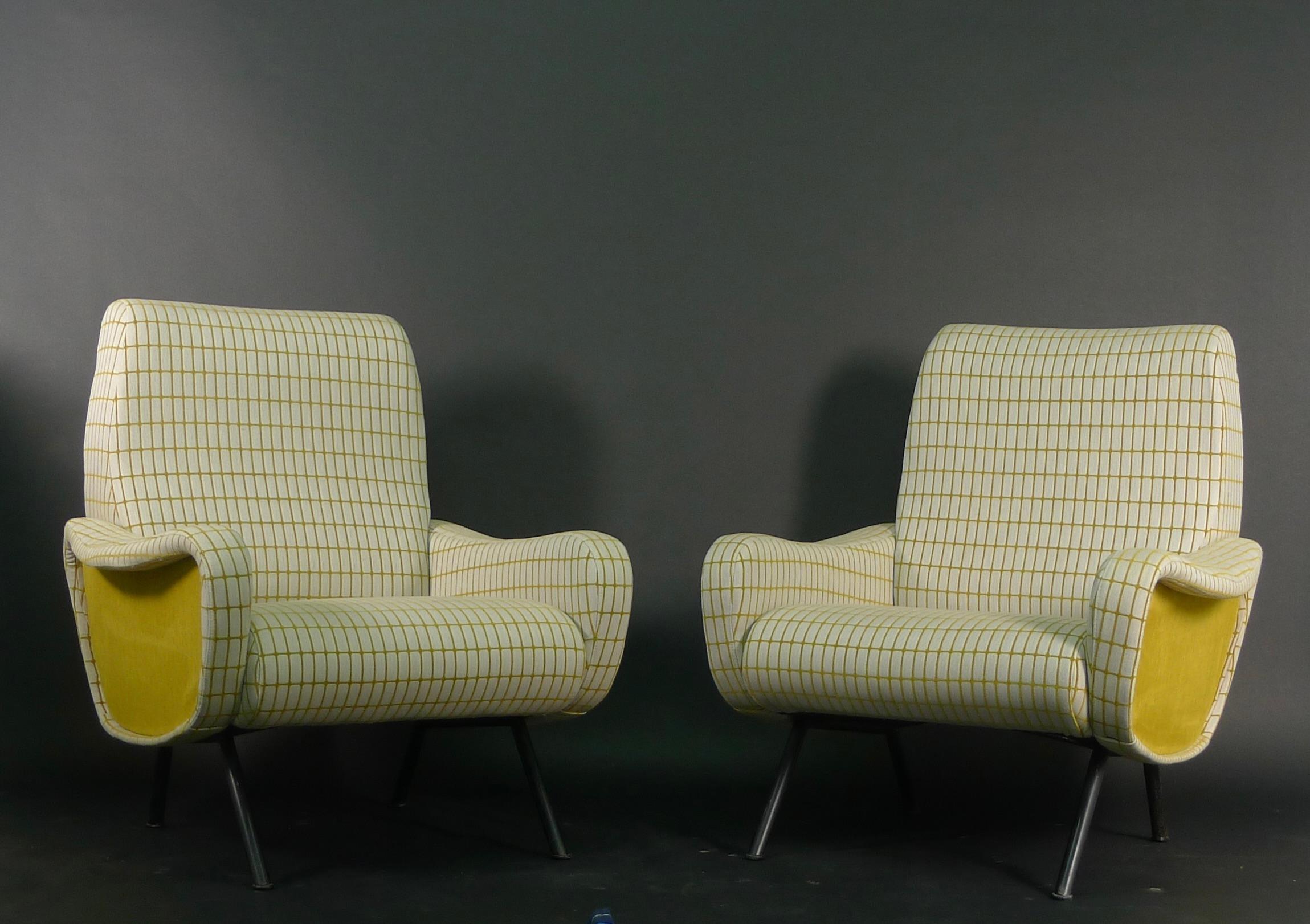 Marco Zanuso, Pair of Lady Chairs, 1950s, Made by Arflex, Italy ...