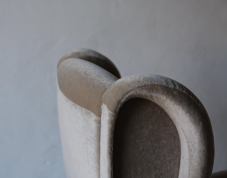 Marco Zanuso Senior Chair, Pure Mohair, Arflex, Italy, 1960s For Sale ...