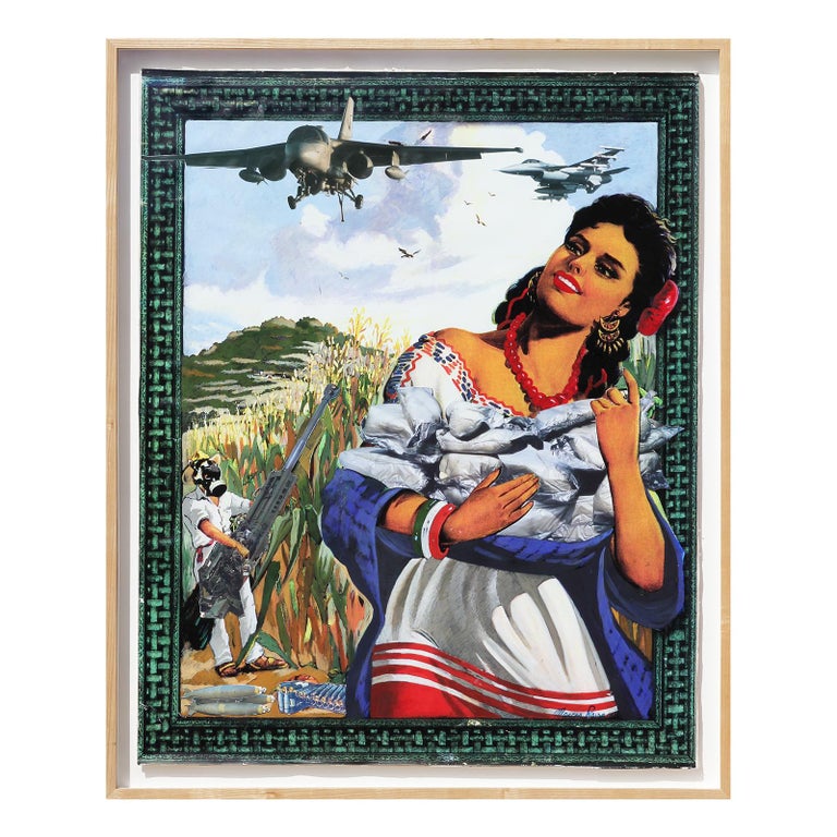 Marcos Raya - "Drugs on War" Red, Green, Blue Surrealistic Abstract ...