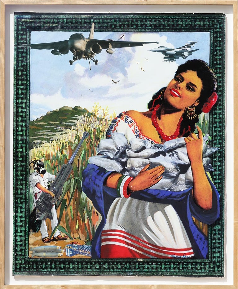 Marcos Raya - "Drugs on War" Red, Green, Blue Surrealistic Abstract ...