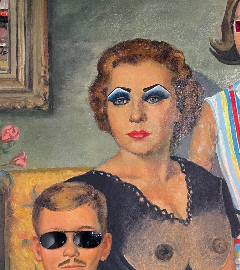 Marcos Raya Painting, Reappropriated 60''s Style Family Portrait For ...