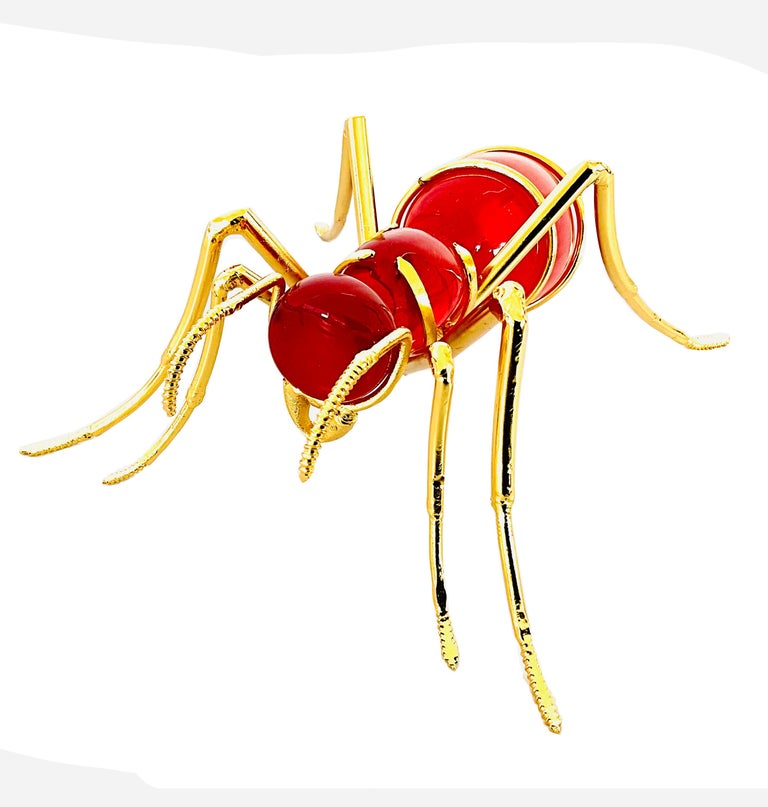 Marcos Romero Gallardo - Hand-Blown Glass Ant Gold Plated Recycled ...