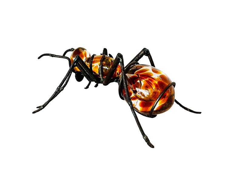 Marcos Romero Gallardo - Hand-Blown Glass Ant, Recycled Steel and Dark ...