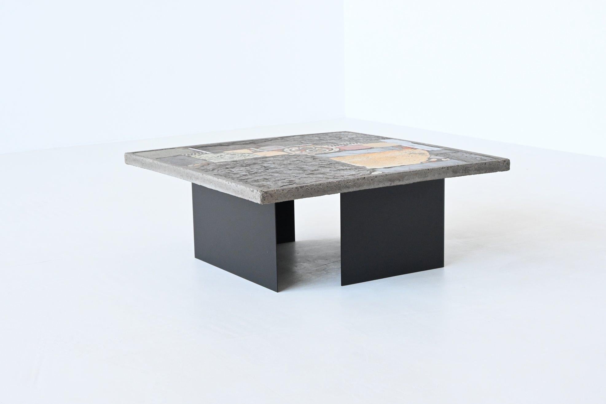Marcus Kingma Square Shaped Coffee Table the Netherlands, 1974 at 1stDibs
