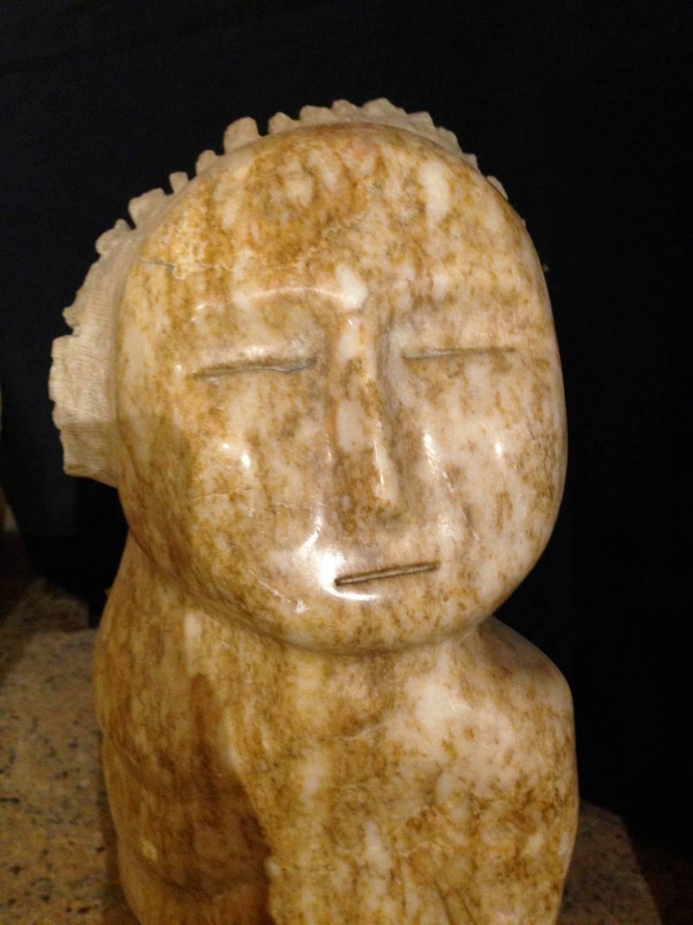 Marcus Lyons - Running Woman; Marcus Lyons (American 1949); alabaster ...