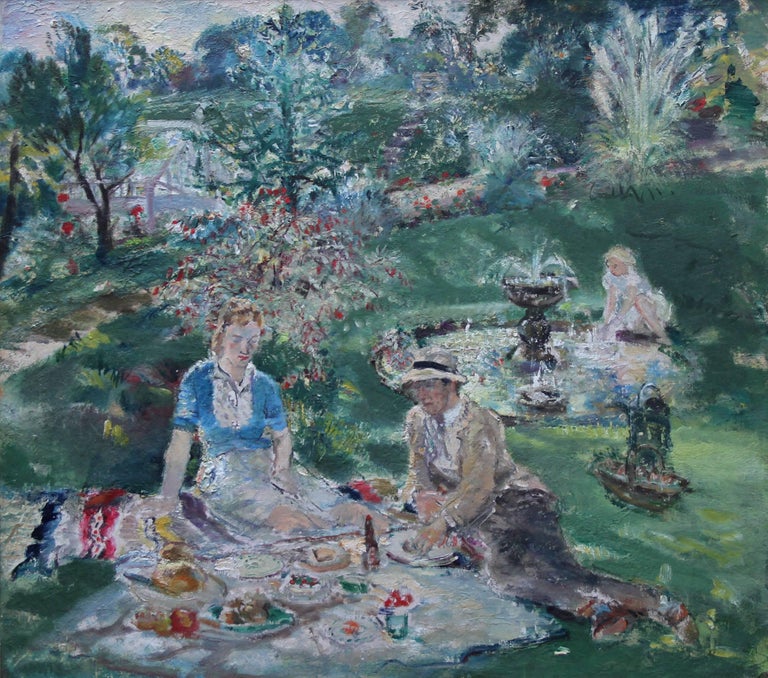 Margaret Fisher Prout - Garden Picnic - British 30's Post impressionist ...