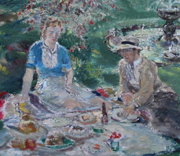 Margaret Fisher Prout - Garden Picnic - British 30's Post impressionist ...
