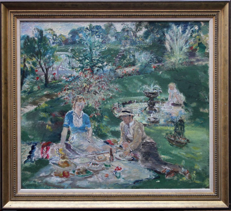 Margaret Fisher Prout - Garden Picnic - British 30's Post impressionist ...